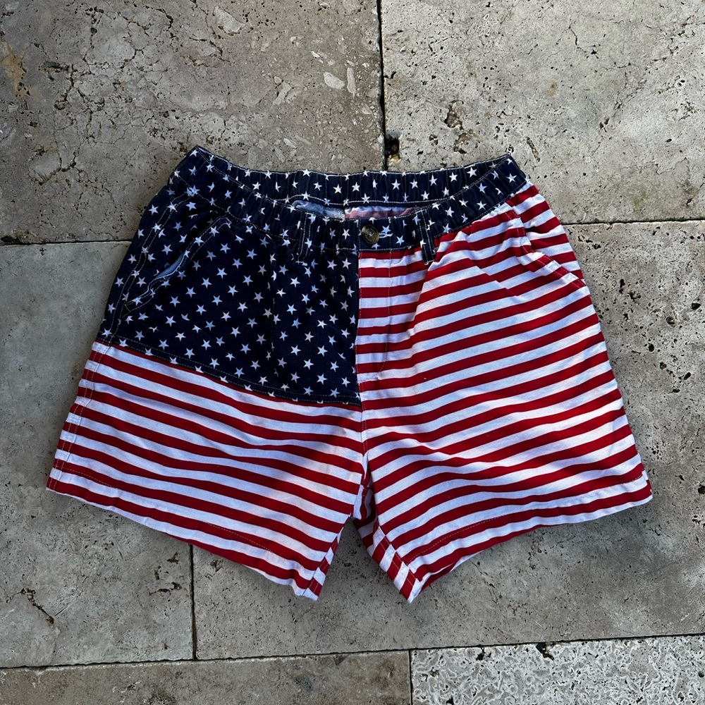 Chubbies The ‘Merica 5.5” American Flag Shorts Small - Gem